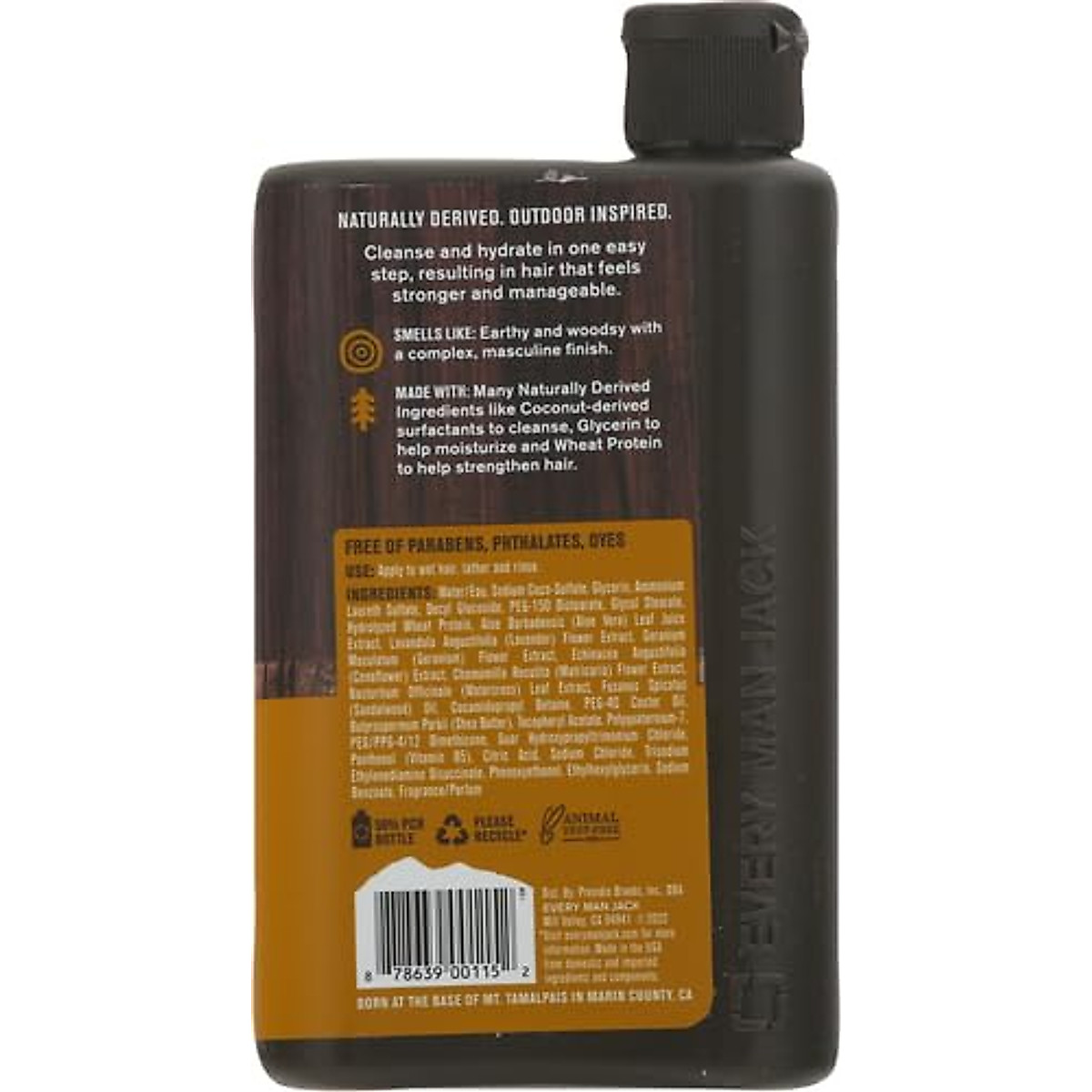 Every Man Jack Daily Shampoo+Conditioner for All hair types, Sandalwood, 13.5 Fluid Ounce