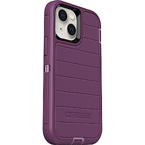 OtterBox Defender Series Screenless Edition Case for iPhone 13 Mini & iPhone 12 Mini (Only) - Holster Clip Included - Microbial Defense Protection - Non-Retail Packaging - Happy Purple