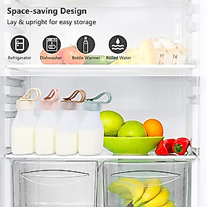 Stankeloko Silicone Milk Storage Bags(8oz/240ml,4pack) Reusable Breast Milk Bags for Breast Feeding Leak-Proof Milk Freezer Storing Pouches Multiple Functions Storage Bags