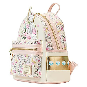 Loungefly Aristocats Duchess in Paris Floral AOP Double Strap Shoulder Bag