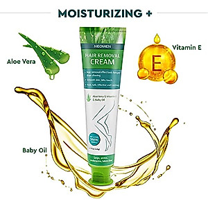 Hair Removal Cream - Skin Friendly Depilatory Cream - Fast and Effective Body Hair Removal Cream - Painless Flawless Hair Remover Cream For Women and Men (green MKR)