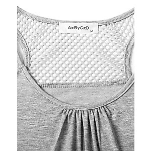 AxByCzD Womens Tanks and Camis Yoga Running Gym Workout Shirts Loose Fit Scoop Neck Ribbed Racerback Tops Casual Summer Clothing Grey XX-Large