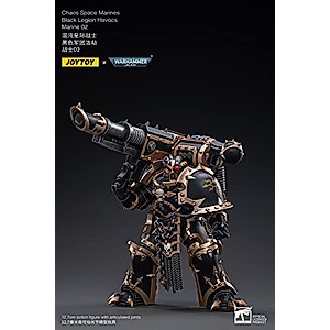 BLOOMAGE JOYTOY (BEIJING) TECH Warhammer 40K Black Legion HAVOCS Marine 02 1/18 FIG, Multi