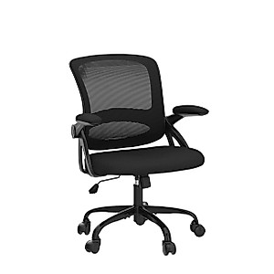 FelixKing Office Chair, Ergonomic Desk Chair, Breathable Mesh Computer Chair Swivel Home Desk Gaming Chair with Wheels and Flip-up Armrests, Adjustable Height for Conference Room (Black)