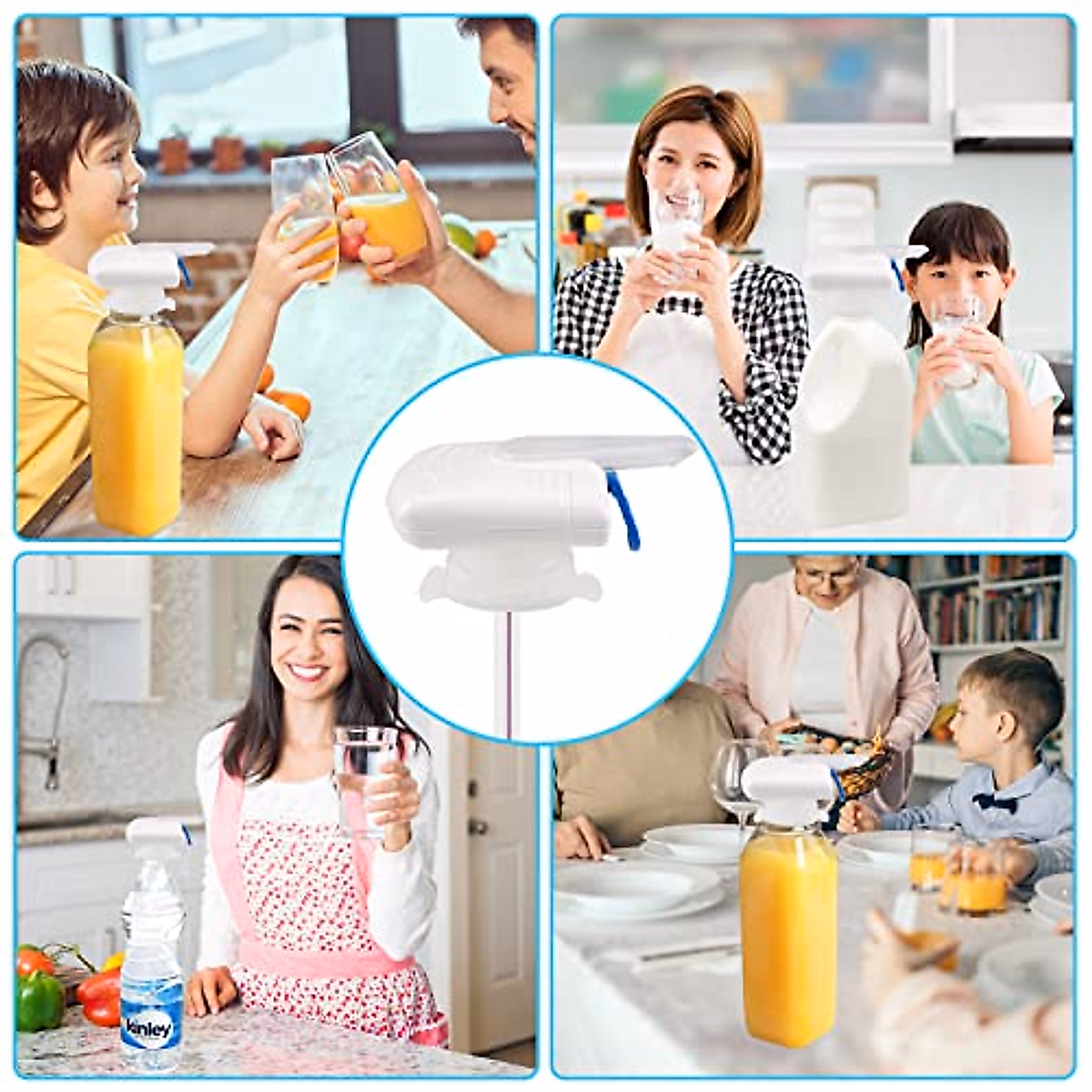 2 Pack Automatic Drink Dispenser, Milk Dispenser for Fridge Gallon, Hands-Free Electric Tap, Can Prevent Milk Juice Beer Spill Proof, Suitable for Outdoor and Home Kitchens