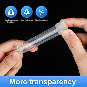 Z-Color 10pcs 10ml Lab Plastic Frozen Test Tubes Vial Seal Cap Container for Laboratory School Educational