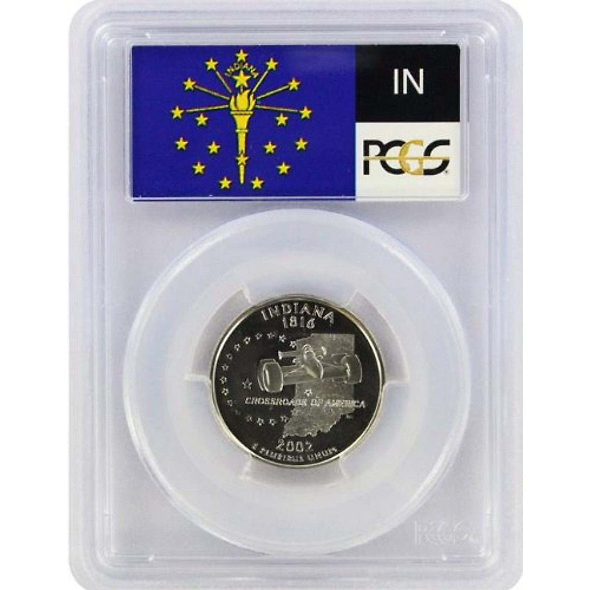 2002 Indiana State S Clad Proof Quarter PR-69 PCGS