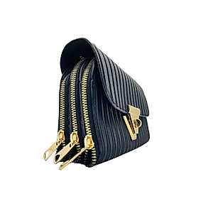 women black leather hand and shoulder bag