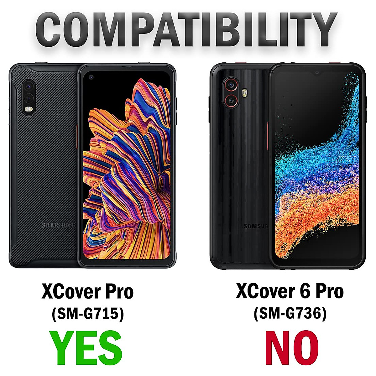 Case and Clip for Galaxy XCover Pro, Nakedcellphone [Black] Rugged Ring Grip Cover with Stand [Built-in Mounting Plate] and [Belt Hip Holster] for Samsung Galaxy XCover Pro Phone (SM-G715)