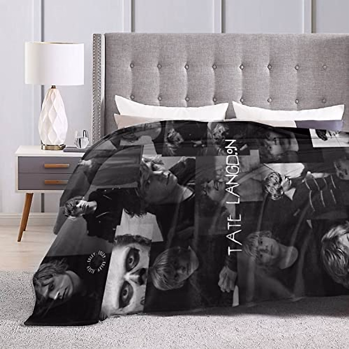 MEROHORO Evan Peters Collage Blanket (3 Sizes), Warm, Lightweight & Cozy, Super Soft & Comfy Flannel Blanket, Fleece Blanket, Microfiber Anti-Pilling Plush Blanket for Couch, Bed, Sofa, 60"x50"