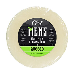 O My! Goat Milk Shaving Soap | Free of Parabens & More | Shea Butter and Vit E | Handcrafted in USA