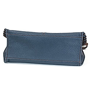 CHALA Charming Crossbody Bag - Flap Top and Metal Key Charm in Navy Blue, Cross-Body or Shoulder (Coin Purse_ Bag Only)
