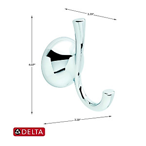 DELTA FAUCET FNDS35-PC Foundations Robe Hook, Polished Chrome