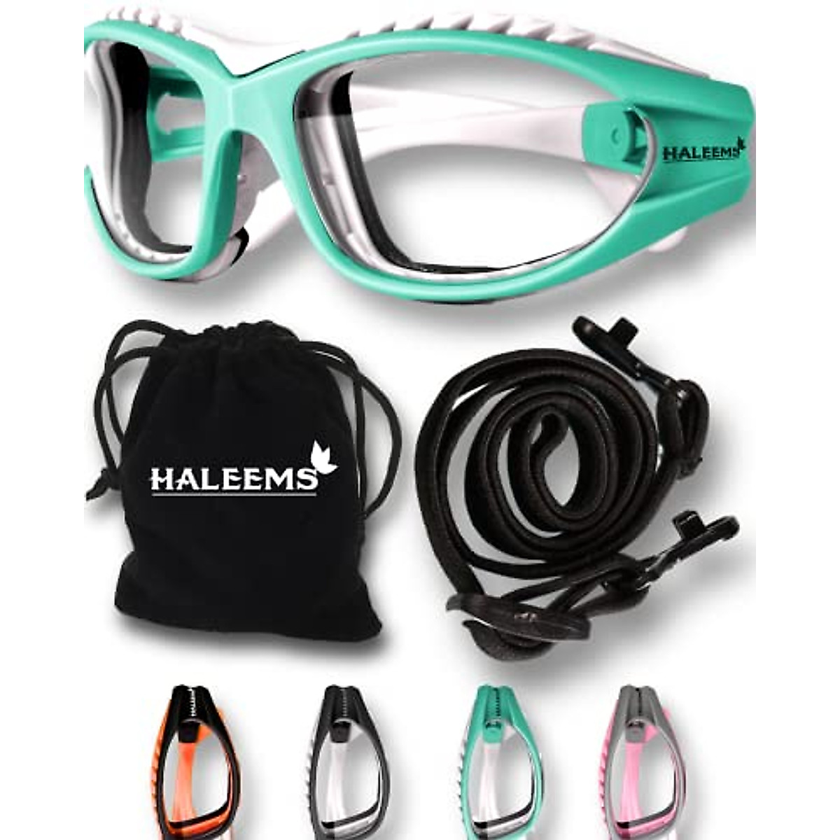 Onion Goggles Tear Free - Kitchen Grilling Glasses, Anti Fog, Anti Scratch, One Size Fit All Men & Women Eyes, Clear Chopping Goggles With Straps For Cooking, BBQ, Smoke, Onion Cutting Goggles (Green)