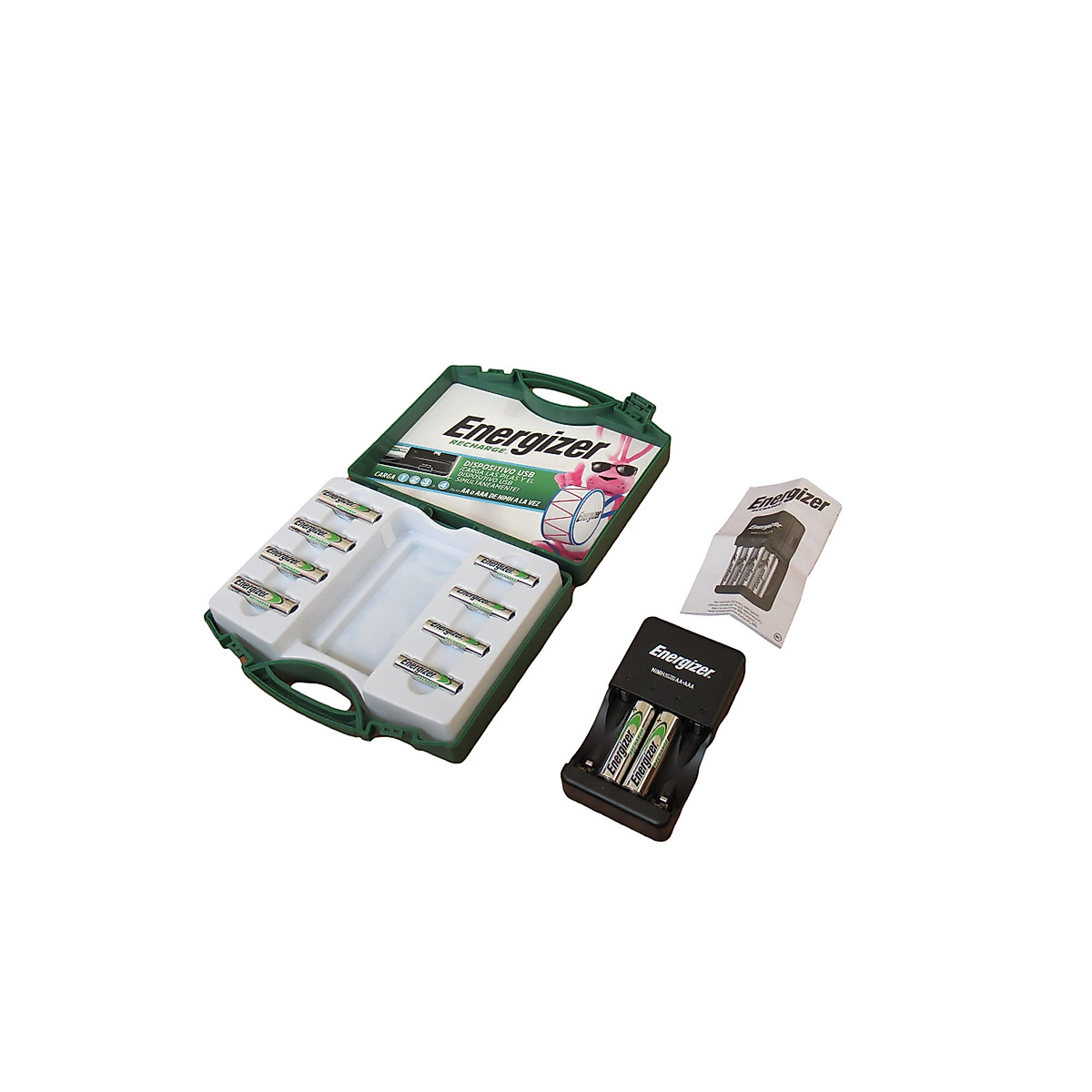 Energizer Recharge, 6 AA and 4 AA Rechargeable Batteries with 1 Charger