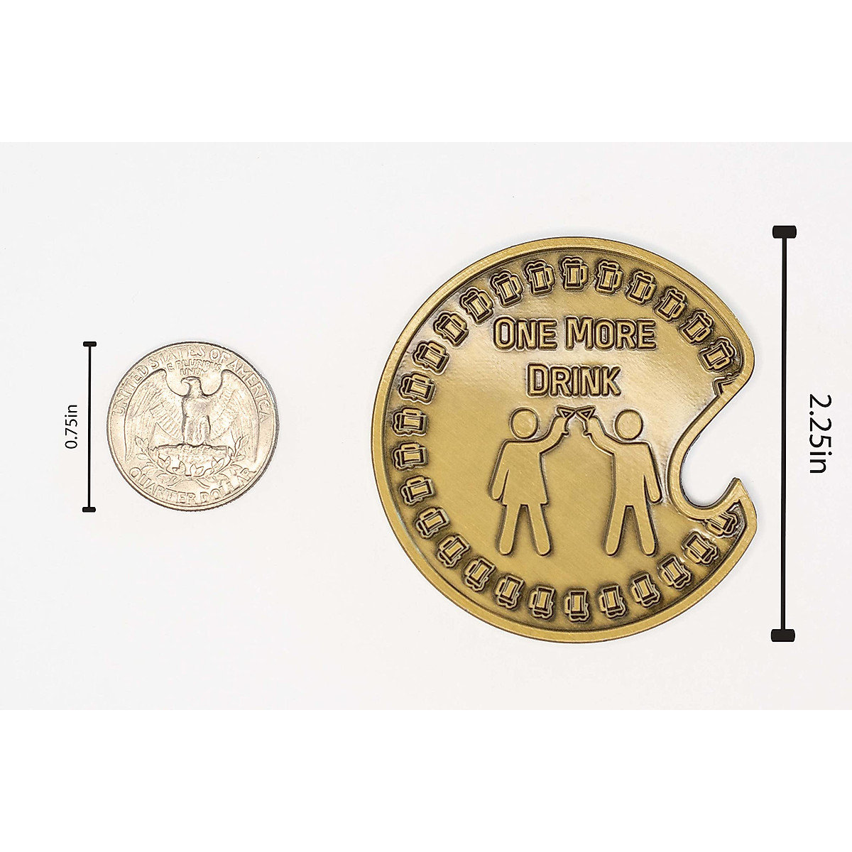 Tokenz Bottle Opener Decision Maker Double Sided Coin | Fun Gift or Party Favor for College Graduation, 21st Birthday, Bachelor/Bachelorette Party or Drinking Games