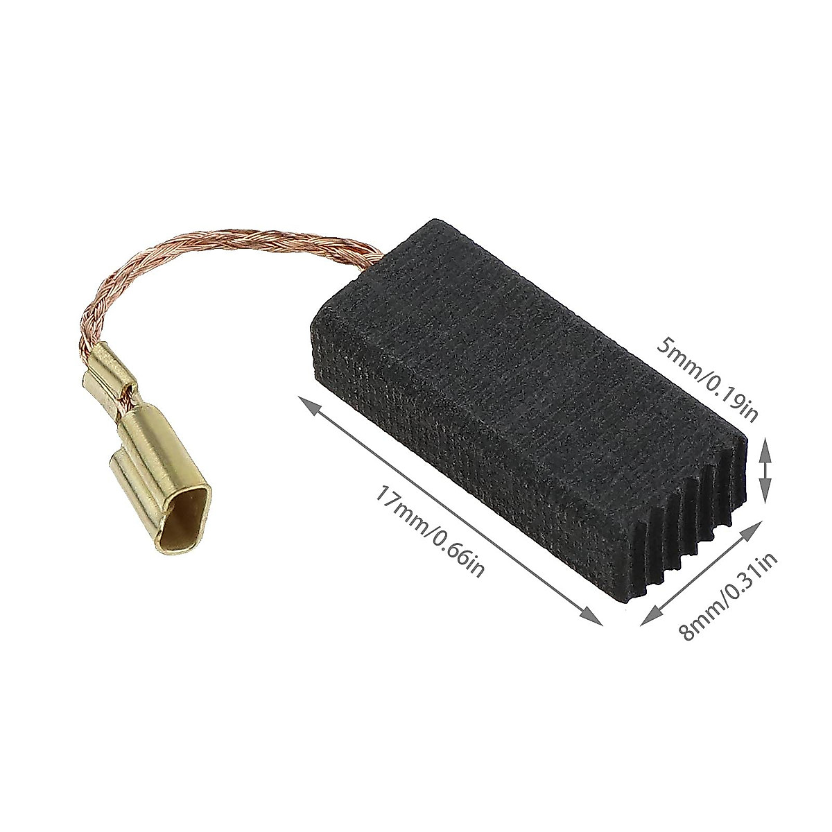 Micro Traders 4 Pairs of Angle Grinder Carbon Brushes 5x8x17mm 1607014116 Compatible with Bosch PWS7-115 GWS9-125 S4B GWS500 GWS650 PWS500 PWS550 Power Tool Replacement Accessories