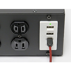 ZeroSurge 6R15W-4USB - 6 Outlet Plug-in Surge Protector and 4 Port USB Charger Version 2