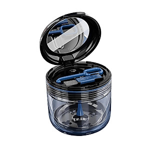 JUOPZKENN Portable Mouth Guard Case Storage Box Waterproof Retainer Bath Case with Brush Mirror Denture Holder Storage,Waterproof PP Denture Box for Travel Cleaning(Black)