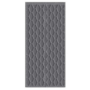 Magnetic Thermal Insulated Door Curtain for Double Doors 70x185cm, Door Soundproofing for Stores Porch Balcony Garage, Heat Protection Door Screen with Waterproof Cotton Curtain, Grey