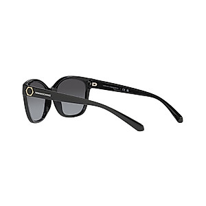 A|X ARMANI EXCHANGE Women's Ax4127s Cat Eye Sunglasses, Shiny Black/Gradient Grey, 54 mm