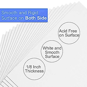 20Pack Foam Boards, 11"x14" Foam Core Backing Board White, 1/8" Thickness Mat Boards Poster Boards Polystyrene Poster Board Signboard Perfect for Presentations, School, Office & Art Projects