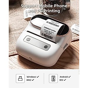 Phomemo M220 Label Maker, New Flagship 3.14 Inch Bluetooth Thermal Label Printer for Barcode, Address, Labeling, Mailing, File Folder Label, Easy to Use, Support with Phones&PC, with 3 Roll Label