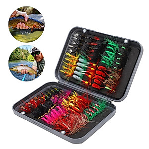 100 Pcs Fly Fishing Lure Simulation Insect Exquisite Water Outside Flying Bait Tool Lures Hook with Accessory