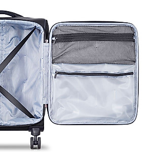 Delsey Mixed OPTIMAX LITE 55CM Slim 4 Double Wheels Cabin Trolley CASE, Black, standard size