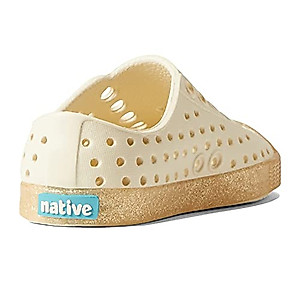 Native Shoes Girl's Jefferson Bling Glitter (Little Kid) Bone White/Champagne Bling 12 Little Kid M