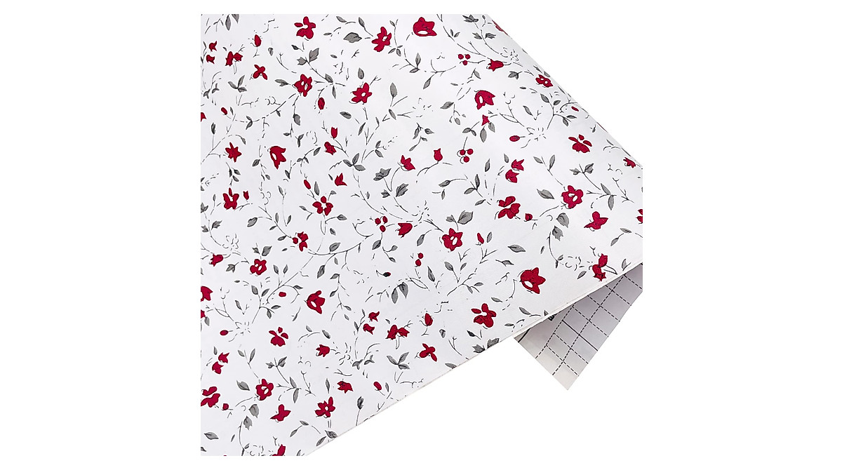 Yifely Red Rural Floral Shelf Liner - Waterproof Peel & Stick Decor