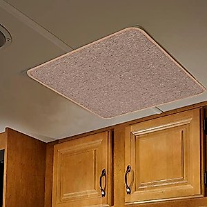 RV Roof Vent Skylight Insulator Window Cover, Sun Blackout Fabric for Camper (16 x 16 inch)- Brown