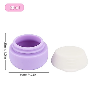 Silicone Travel Containers,3 Pack 20ml Silicone Cream Jars Makeup Sample Containers with Lids Portable Leakproof Jars For Cream Lotion Shampoo