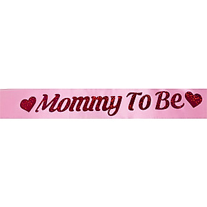 Shimmer Anna Shine Baby Shower Sash (Mommy Pink)