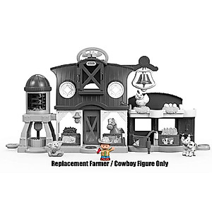 Replacement Part for Fisher-Price Little People Caring for Animals Farm - DWC31 and CHJ51 ~ Replacement Farmer/Cowboy Figure