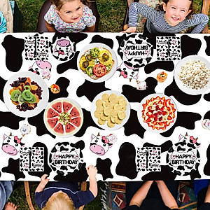 160 Pack Cow Print Party Supplies Cow Birthday Party Decorations Farm Barn Pink Cow Theme Party Tableware Set-Cow Print Plates and Napkins for Holy Cow Theme Baby Shower Farm Party Supplies Serves 40
