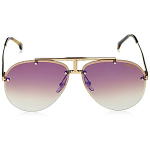 Carrera 1032/S Pilot Sunglasses, Gold/Brown Blue Mirrored, 62mm, 12mm