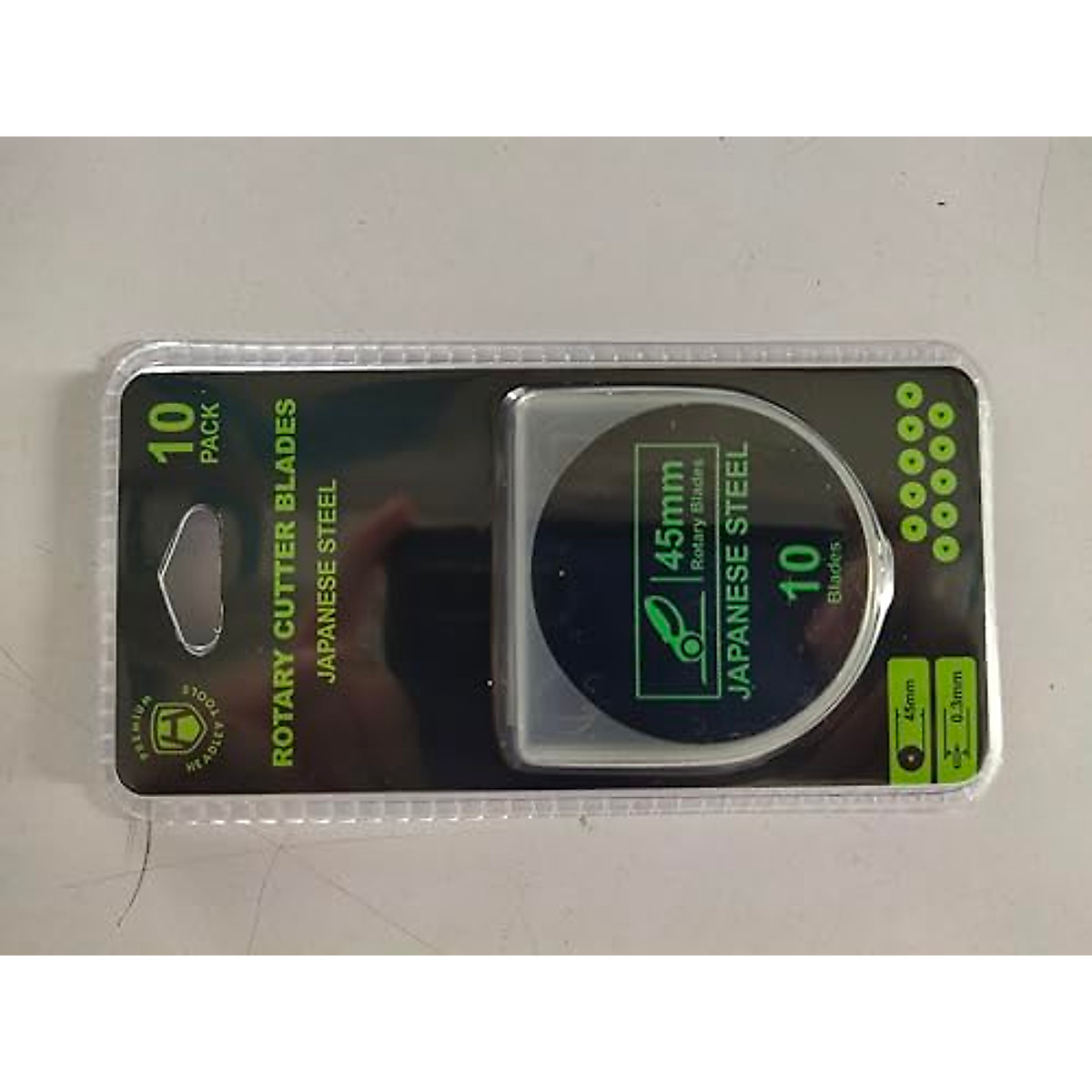 HEADLEY TOOLS 45mm Rotary Cutter Blades 10 Pack Fits Olfa, Fiskars, Replacement Rotary Blade for Arts Crafts Quilting Scrapbooking Sewing, Sharp and Durable