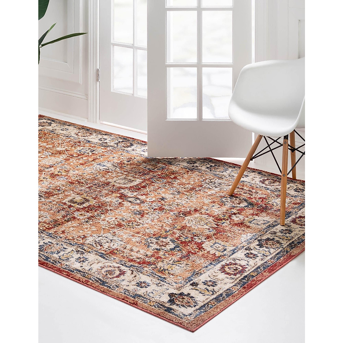 Rugs.com Eden Collection Rug – 9' x 12' Terracotta Medium Rug Perfect for Living Rooms, Large Dining Rooms, Open Floorplans