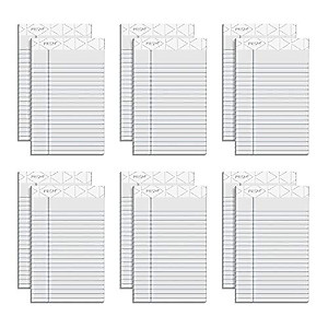 Tops 63060 Prismt Plus Jr. Legal Rule Writing Pads, 5x8, Pastel Gray, 50 Sheets/pad, 12/pk