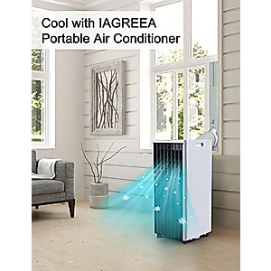 Portable Air Conditioners 10,000 BTU with Dehumidifier, Sleep Mode, 24H Timer, and Remote Control, For Rooms up to 400 Sq. Ft. Includes Window Installation Kit