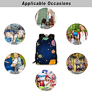 survacy Cartoon Backpack Lightweight Large Capacity Travel Laptop Backpack Bookbags Daypack with Pencil Case -2