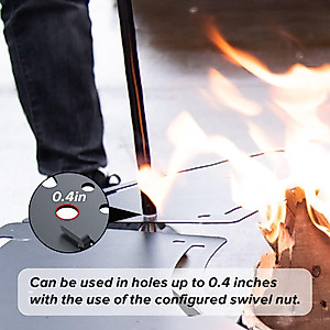 Fynbos Lantern Stand, Adjustable Folding Camping Light Pole, Easy and Quick Installation, Fire Pit Table Accessories, Outdoor Lamp Post Hanging Light Holder Stick for, Hiking, Garden BBQ