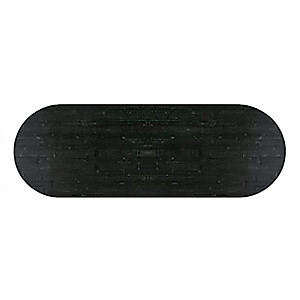 TOV Furniture Rishi 30" H Oval Rope Modern Acacia Wood Dining Table in Black