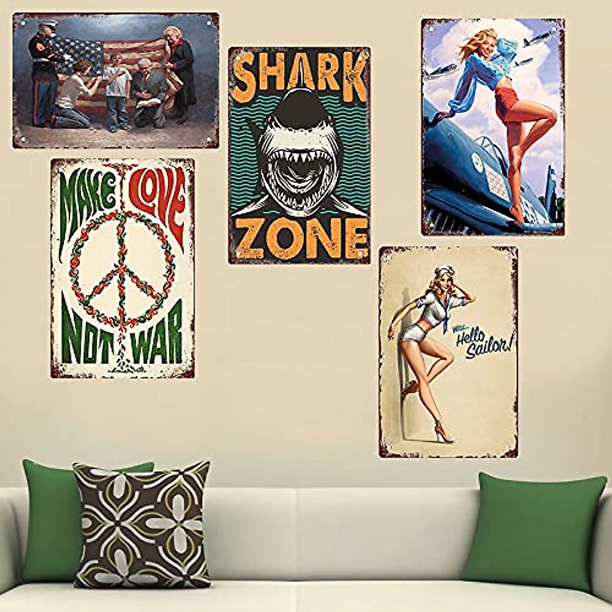 Rosefinch Stone map of Long Island Andrew fare Wall Decor Retro Art Tin Sign Funny Decorations for Home Bar Pub Cafe Farm Room Metal Plaque Poster 8×12 Inch