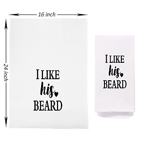 NEGIGA I Love His I Like Her Bath Towels 24x16 Inch Set of 2,Funny Couple Towels Decor Decorative Dish Hand Tea Bath Towels for Kitchen Bathroom,Wedding Valentine’s Day Gifts