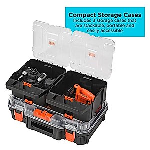 BLACK+DECKER MATRIX 20V MAX Power Tool Kit, Includes Cordless Drill, 8 Attachments and Storage Case (BDCDMT1208KITC1)
