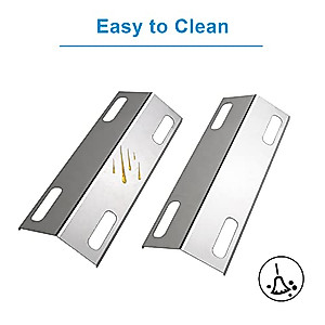 Plowo Stainless Steel Grill Replacement Parts for 3 Burner Ducane Affinity 3000 Series, 3100 3200 3400, 4100, 4200, 4400, 31421001, 18" Burner Tubes and 15 3/8" x 6" Grill Heat Plates BBQ Repair Kit