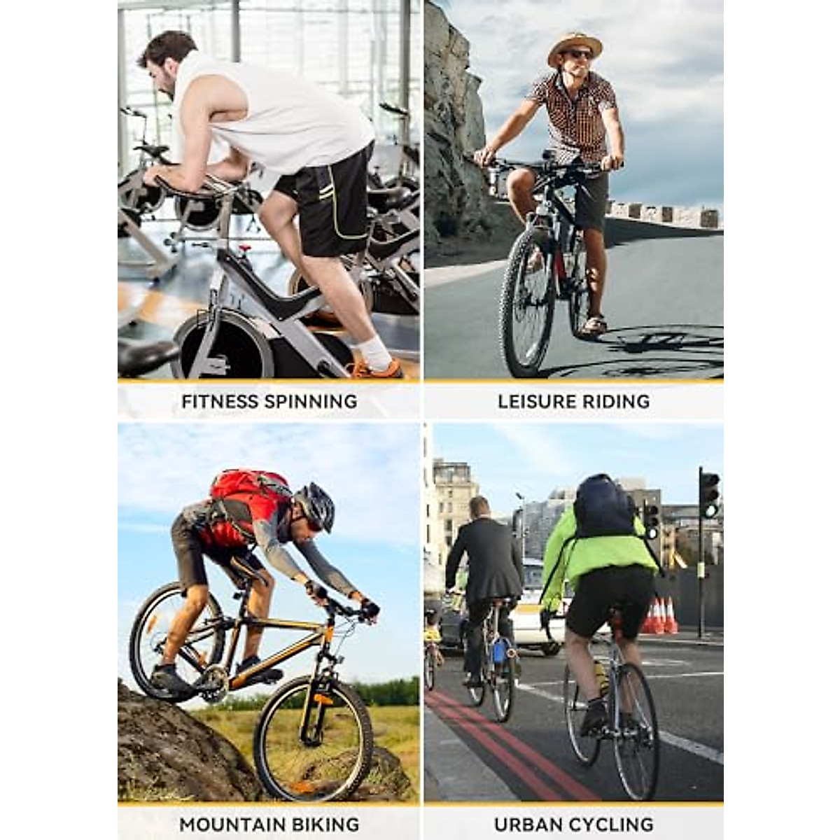 BALEAF Men's Mountain Bike Shorts 3D Padded Loose-fit MTB Cycling Bike Shorts Men Pockets Black/Grey L