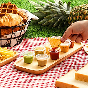 [260 Sets - 1 oz ] Jello Shot Cups, Small Plastic Containers with Lids, Airtight and Stackable Portion Cups, Salad Dressing Container, Dipping Sauce Cups, Condiment Cups for Lunch, Party, Trips